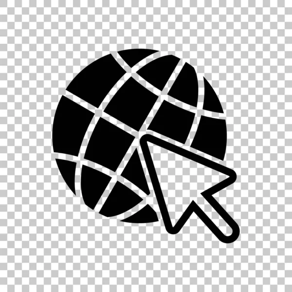 Globe Arrow Icon White Icon Shadow Transparent Background Stock Vector ...