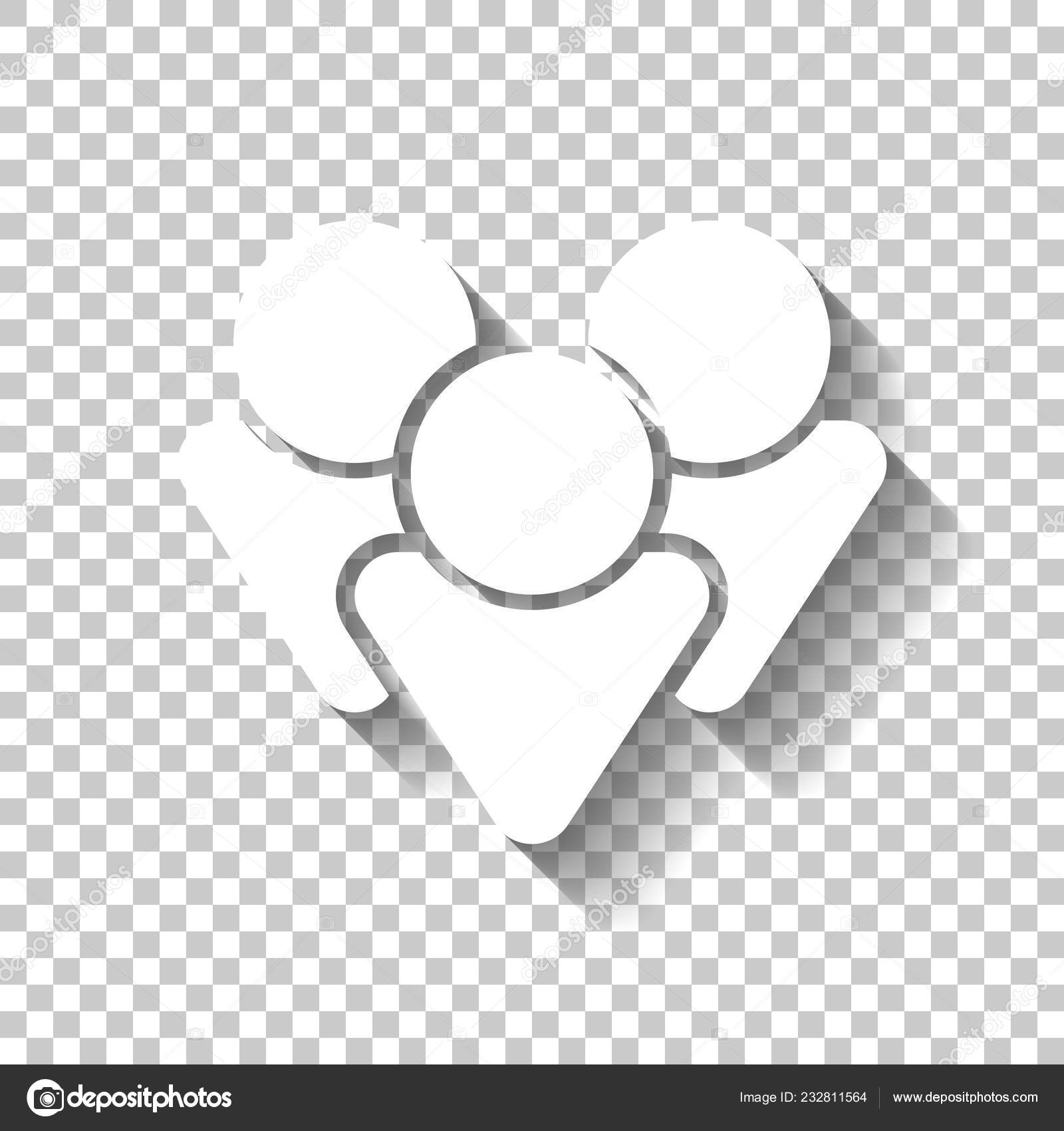 Icono Del Grupo Equipo Icono Blanco Con Sombra Sobre Fondo Vector de ...