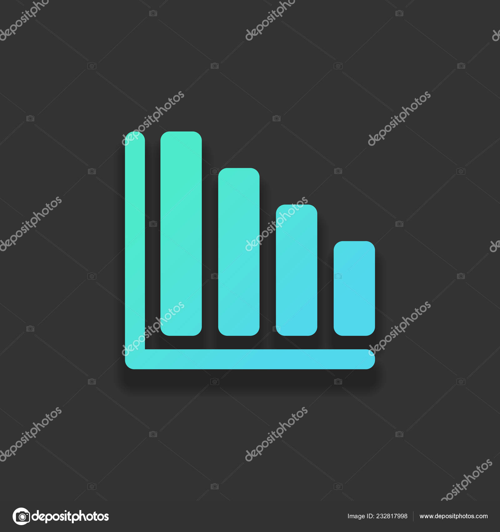 Menolak Ikon Baris Grafik Konsep Logo Berwarna Dengan Bayangan Lembut ...