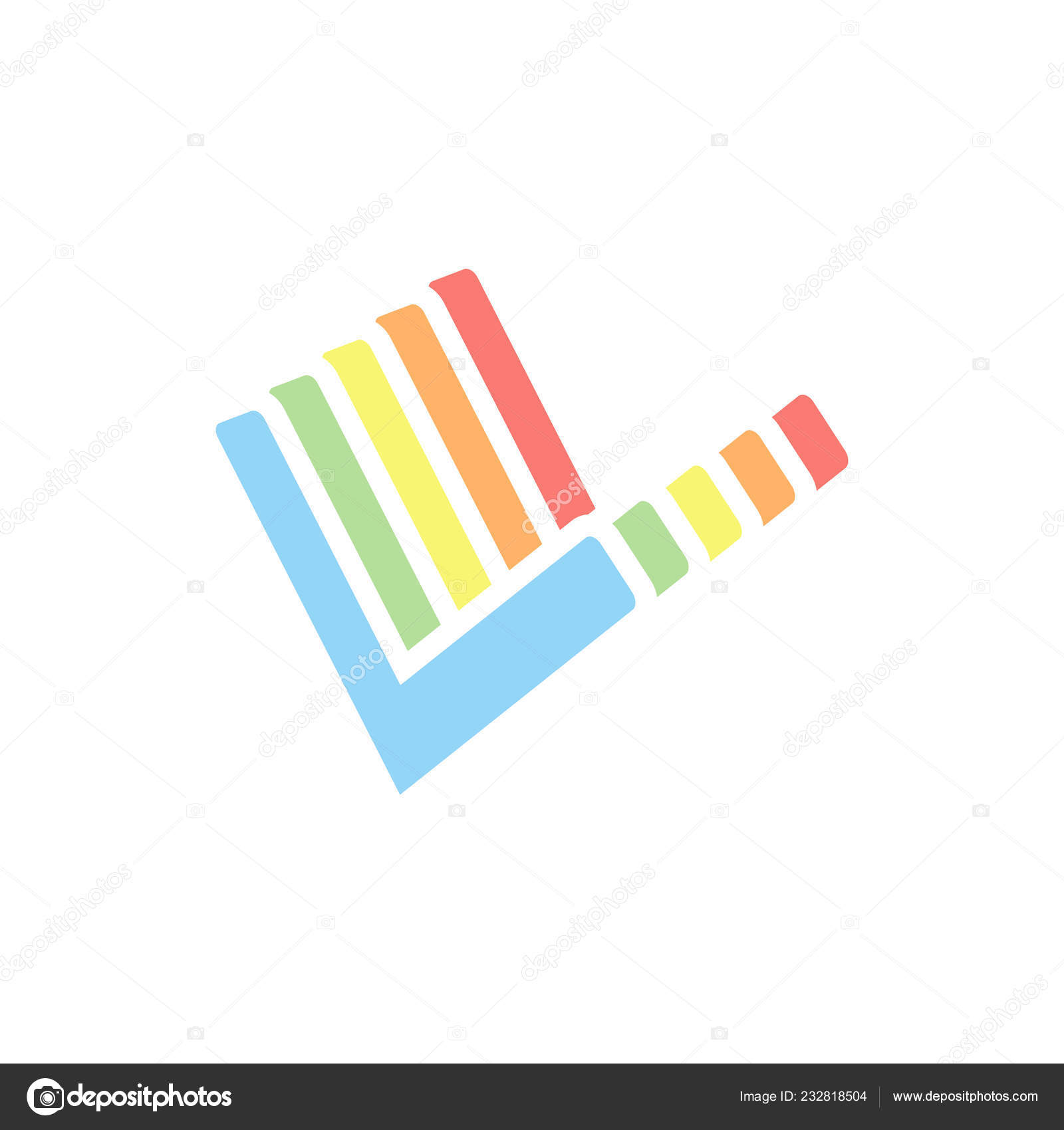 Check Mark Icon Stack Colorful Isometric Icons White Background Stock ...