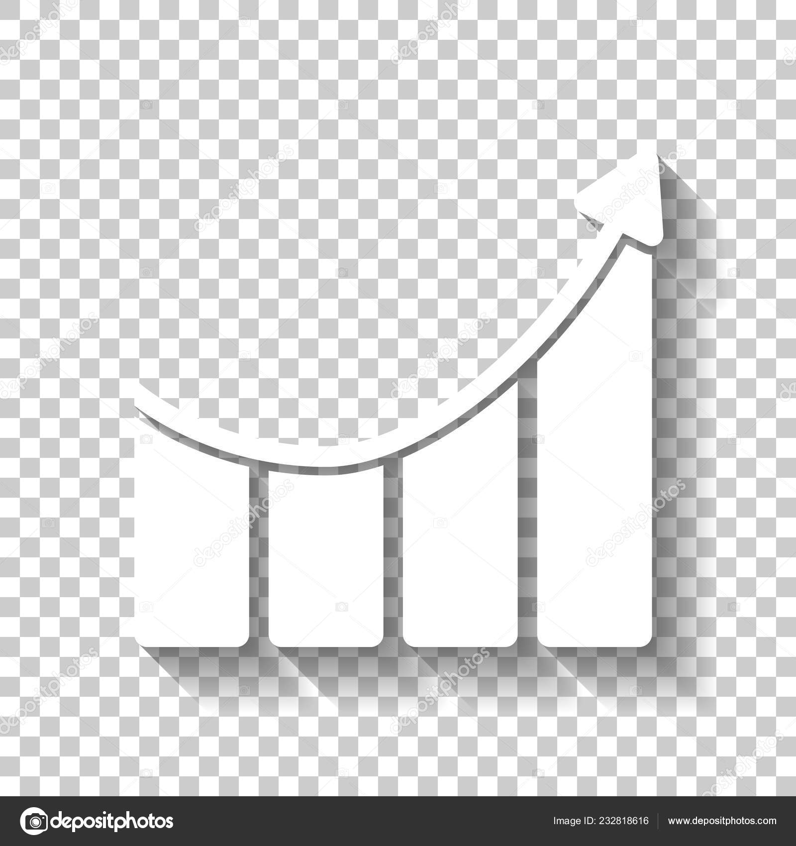 Barras Crecimiento Gráfico Con Icono Flecha Ascendente Icono Blanco Con ...