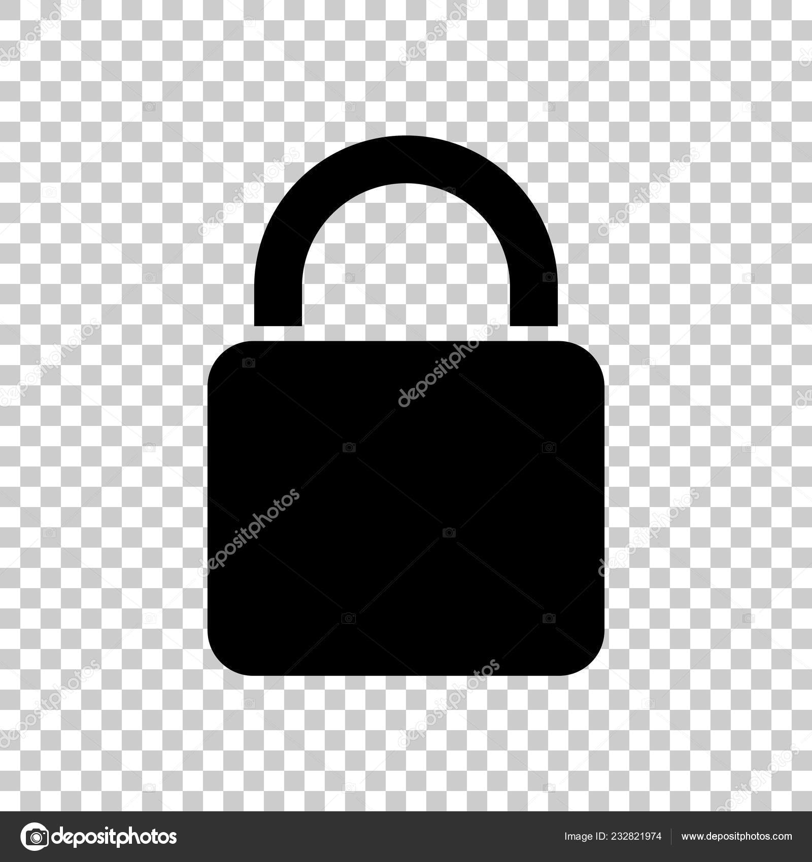 Lock Icon Black Icon Transparent Background Stock Vector by ©fokas ...