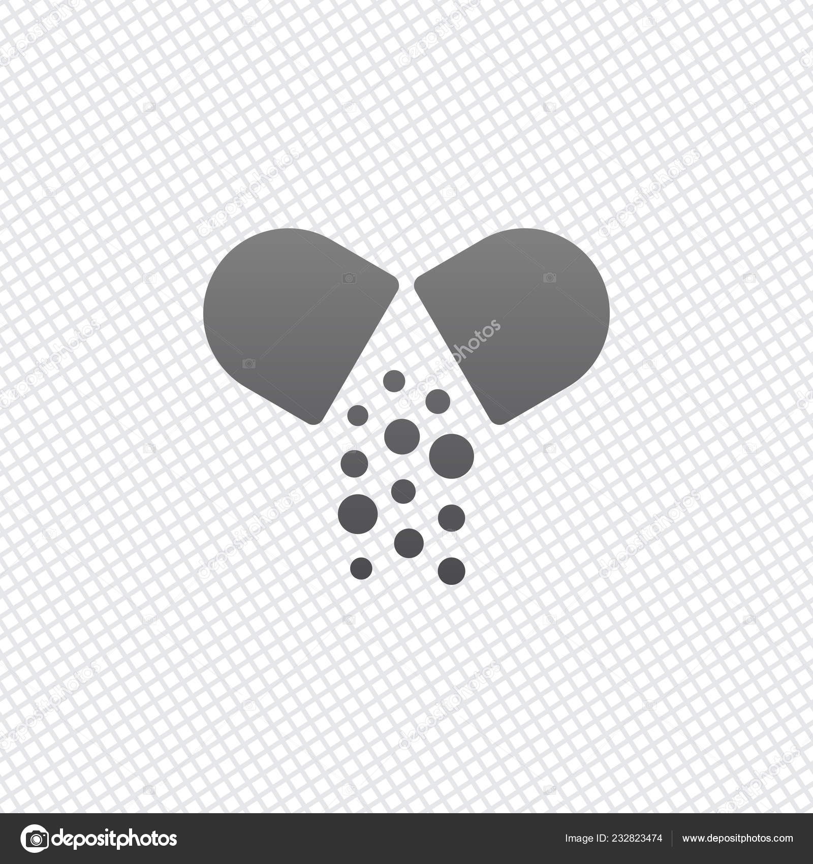 Open Pill Icon Grid Background Stock Vector by ©fokas.pokas #232823474