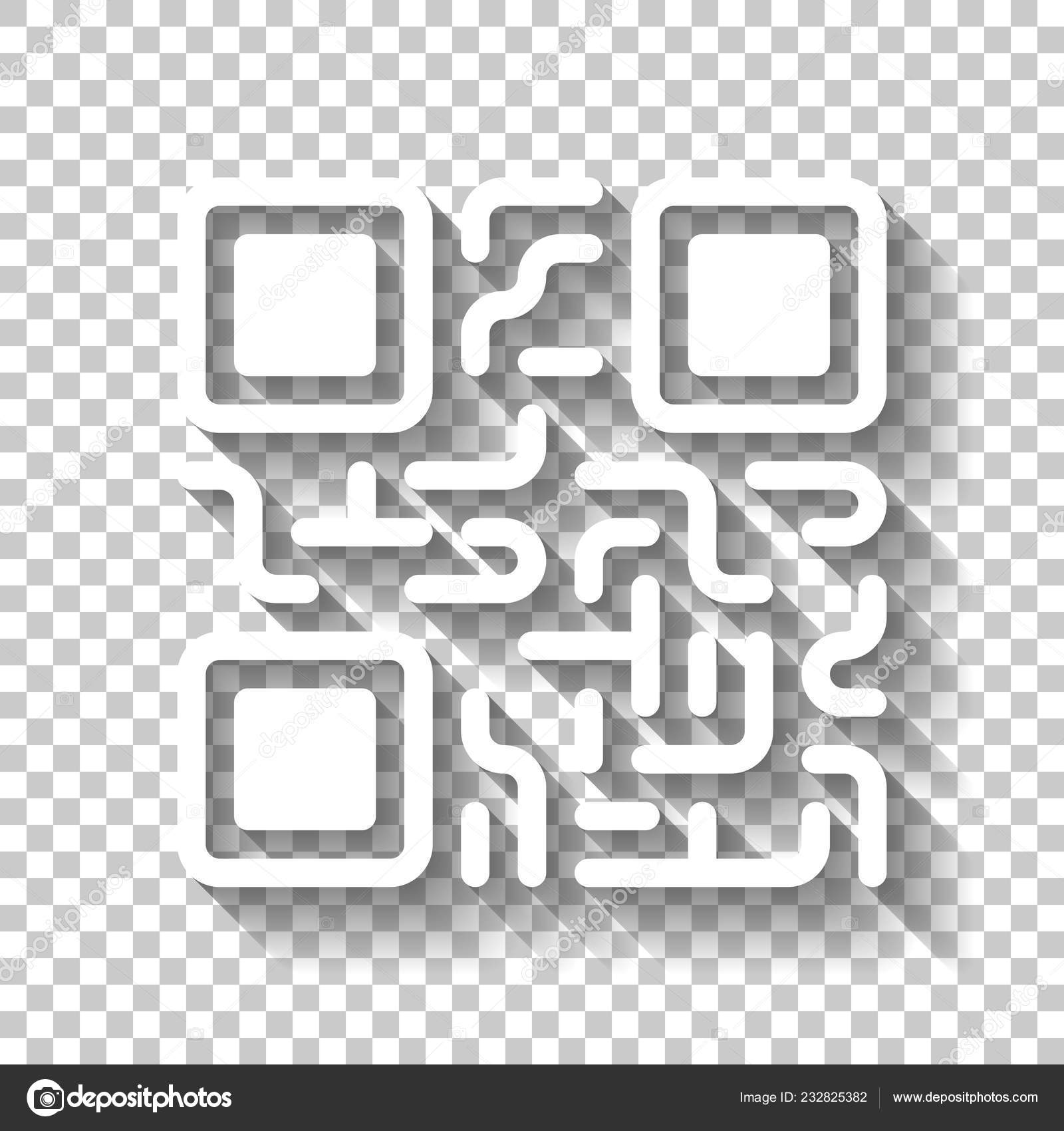 Code Technologie Ikone Weißes Symbol Mit Schatten Auf Transparentem ...