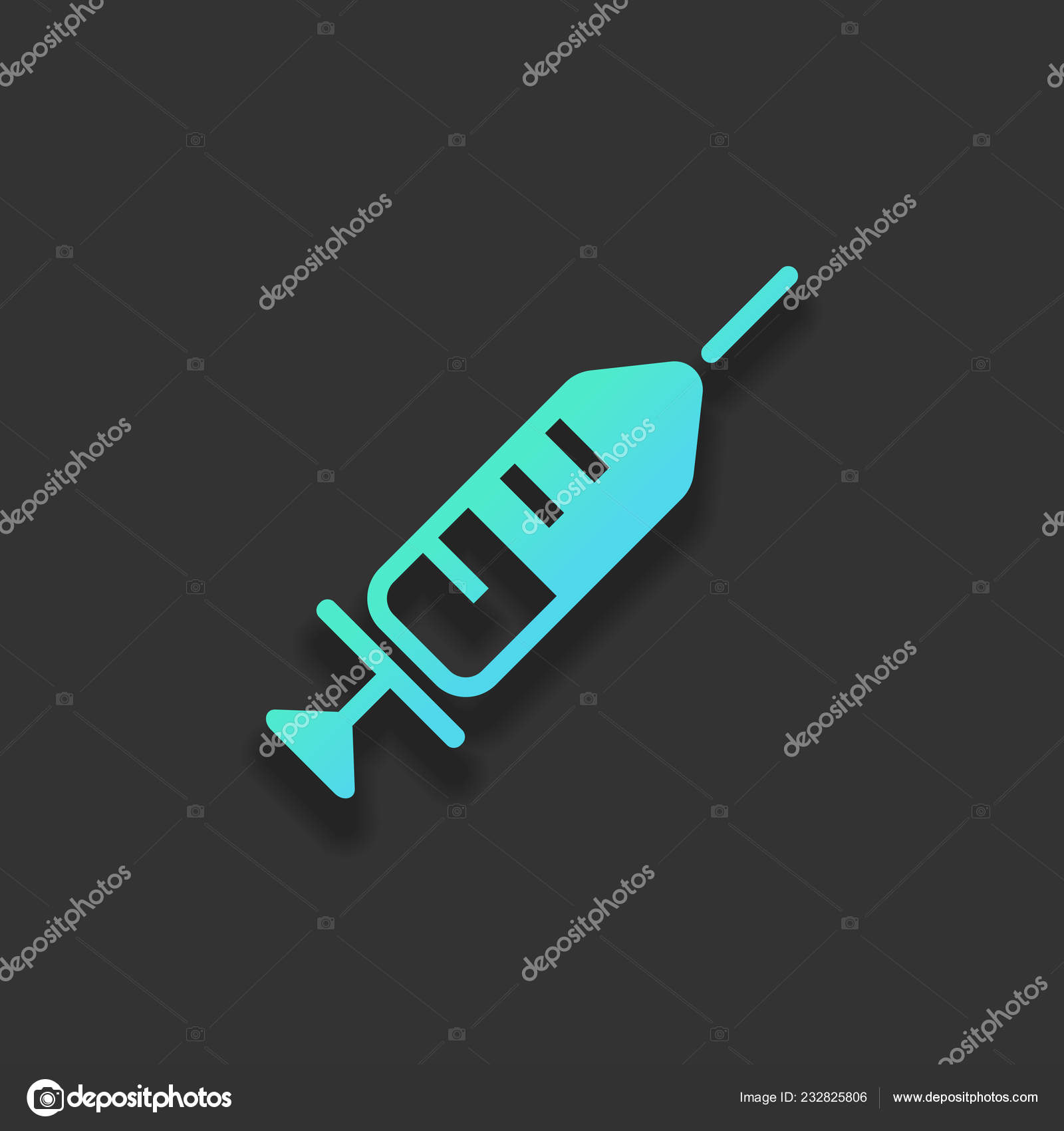 Icono Inyector Simple Concepto Logotipo Colorido Con Sombra Suave Sobre ...