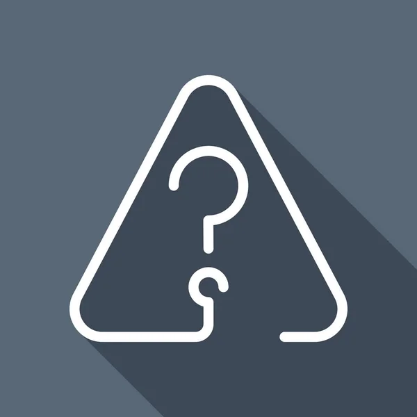 Question Mark Warning Triangle Linear Icon Thin Outline One Line Stock ...