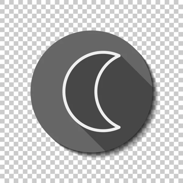 Simple Moon Weather Symbol Linear Icon Thin Outline White Object Stock ...
