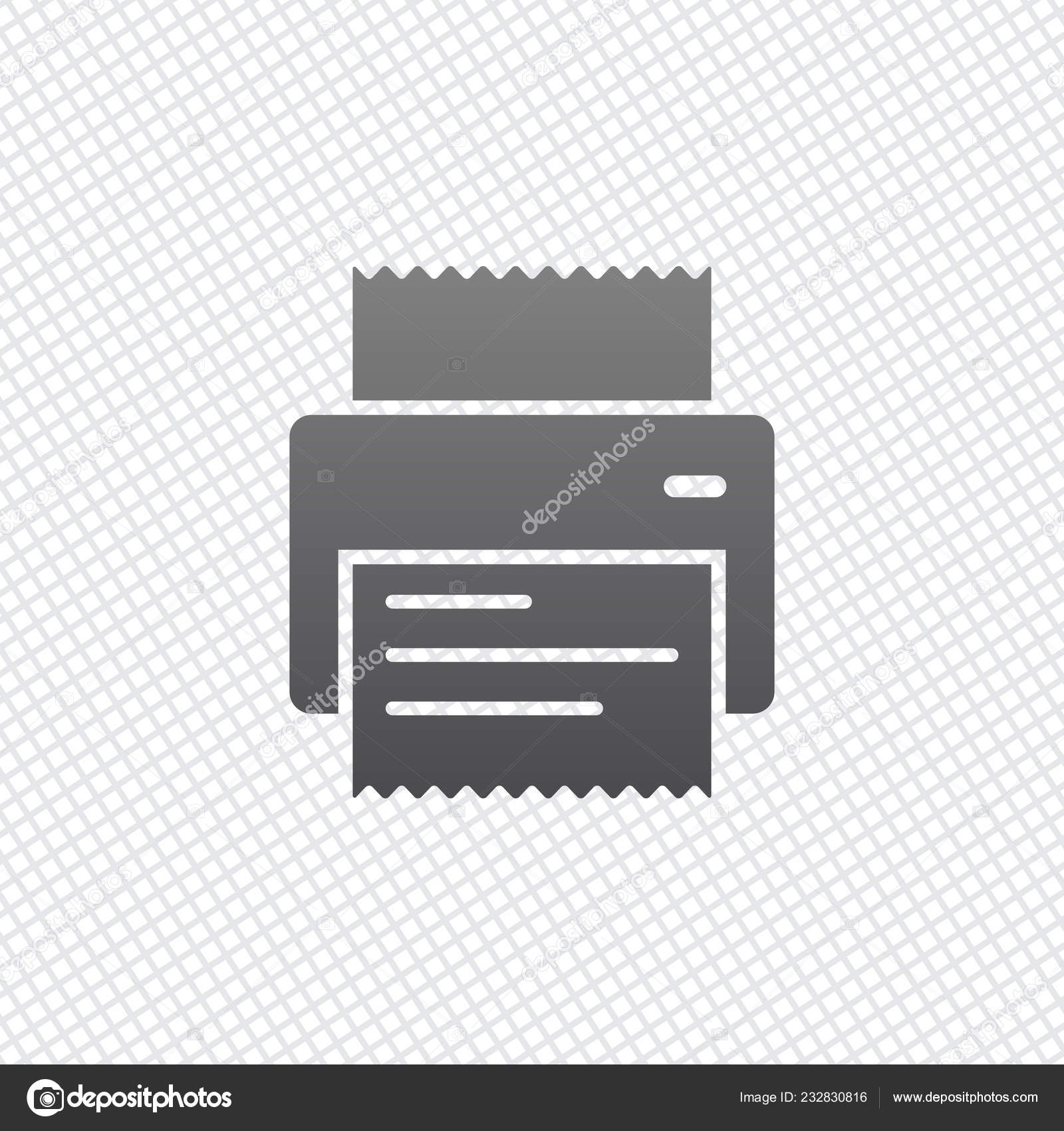 Printer Receipt Simple Icon Grid Background Stock Vector by ©fokas ...
