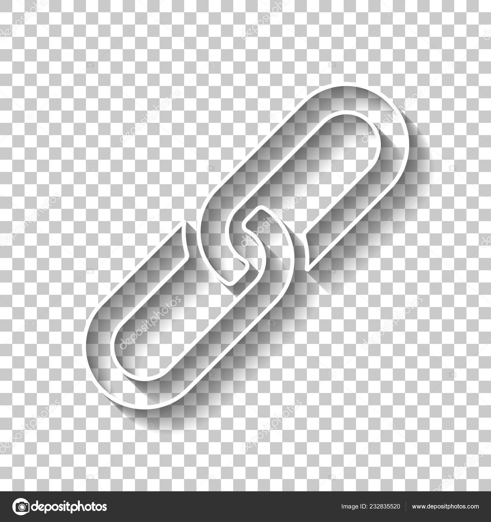 Link Icon Hyperlink Chain Symbol Simple Icon White Outline Sign Stock ...
