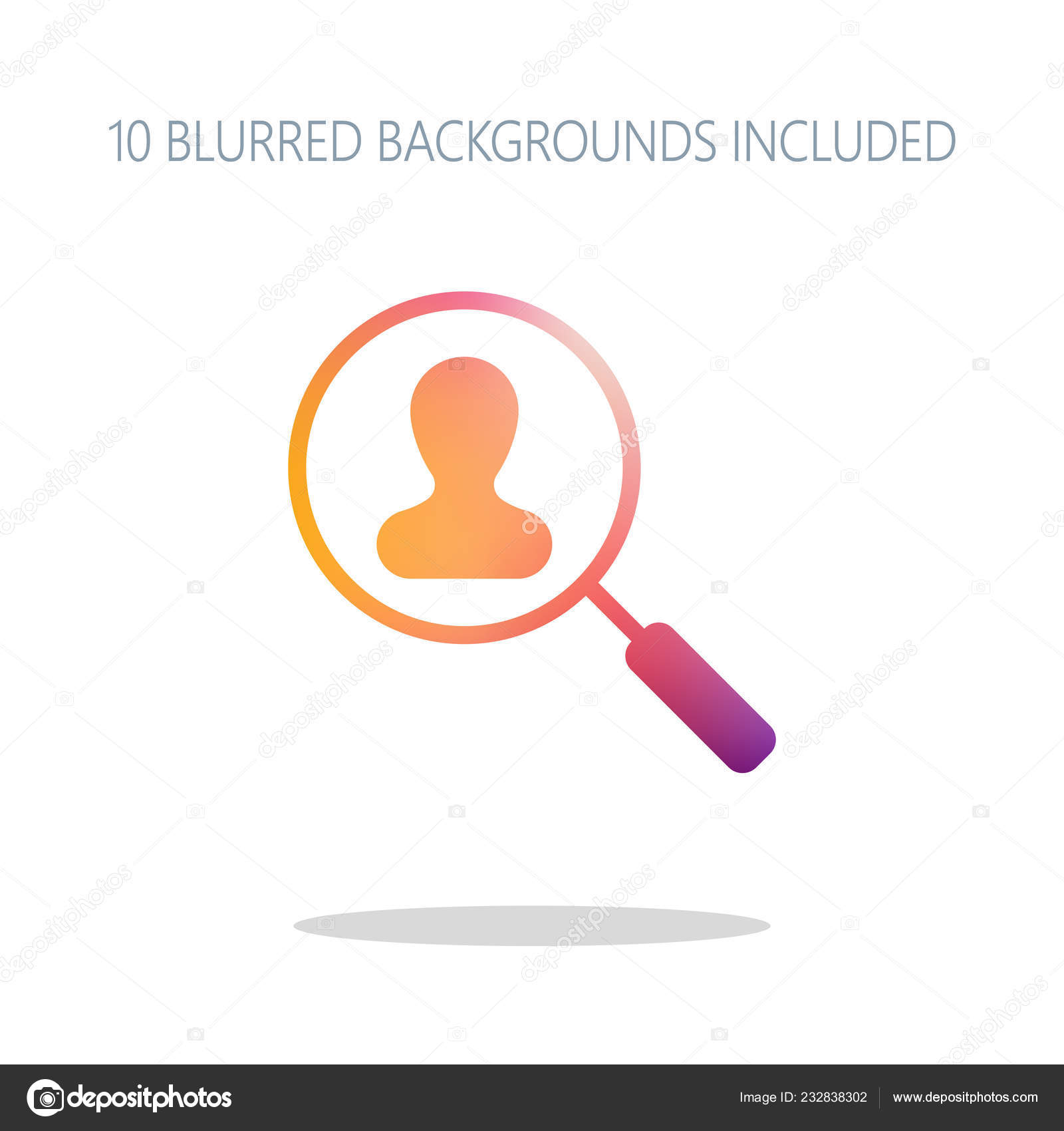 Human Resource Icon Person Symbol Magnifying Glass Search Profile ...