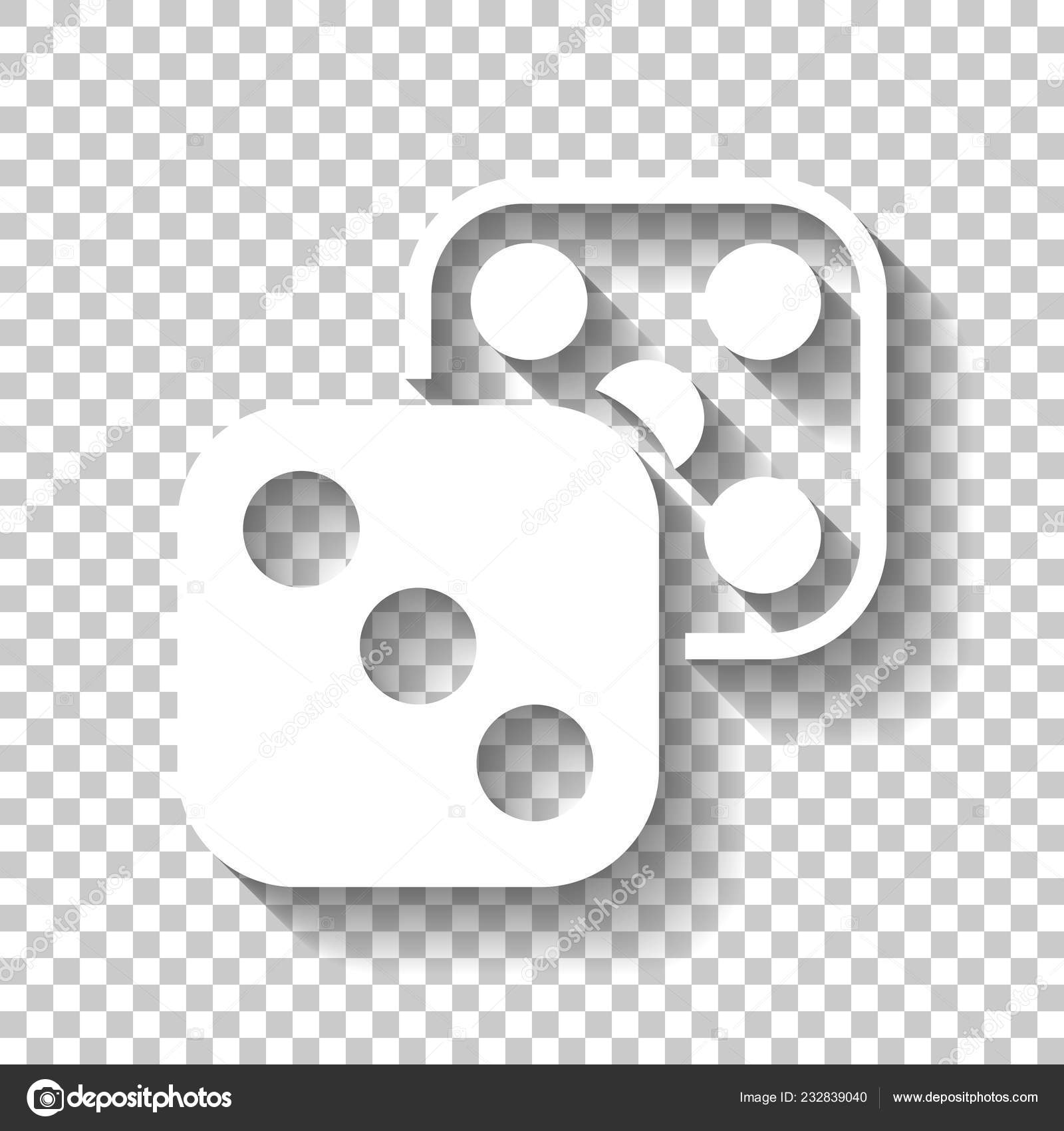 Pair Dice Icon Azart Games White Icon Shadow Transparent Background ...