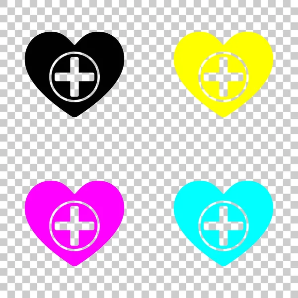 Protection Broken Simple Icon Colored Set Cmyk Icons Transparent ...