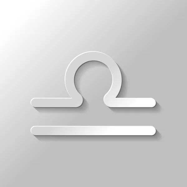 Astrological Sign Libra Simple Icon Paper Design Cutted Symbol Shadow ...
