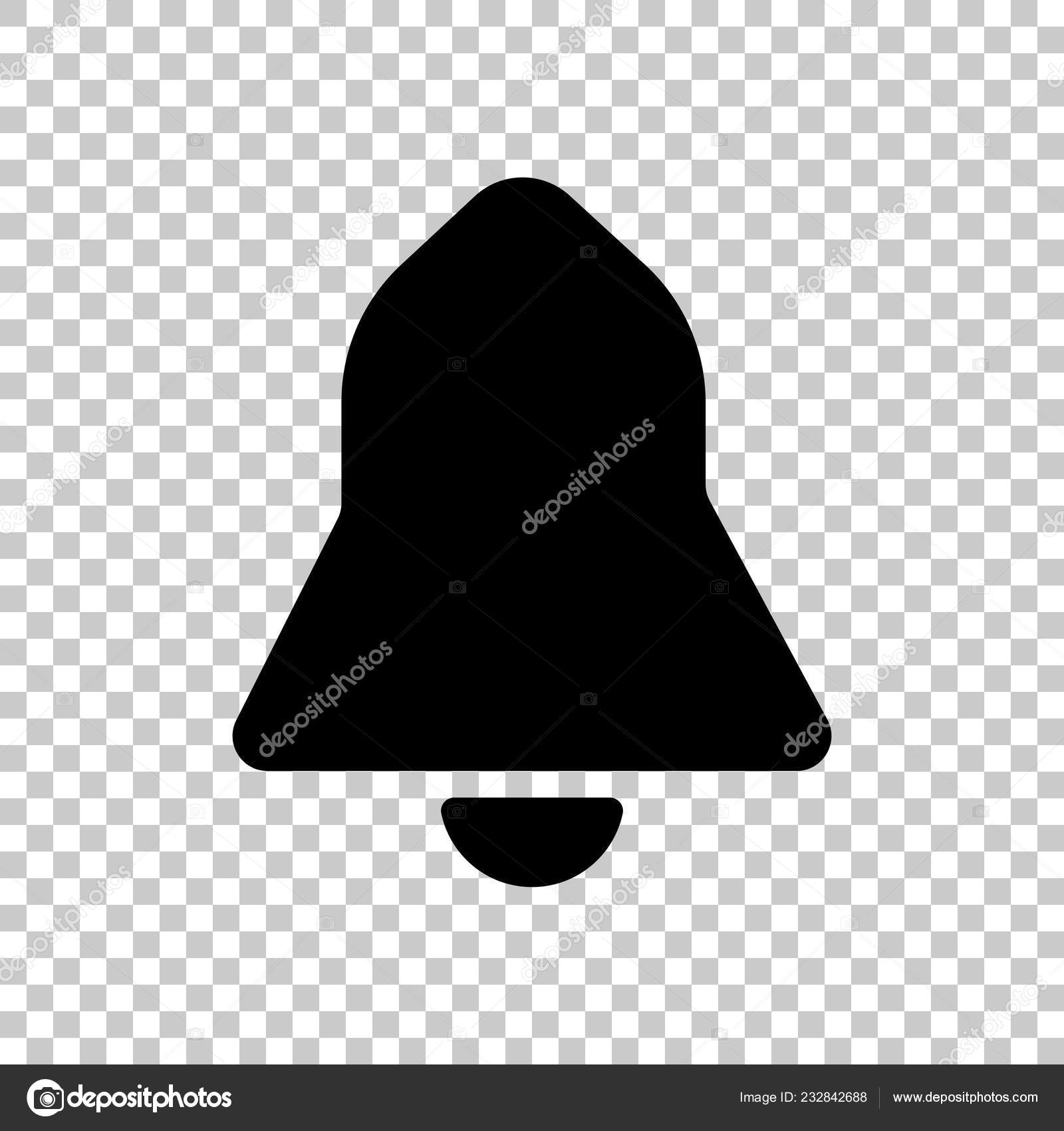 Ikon Lonceng Hitam Simbol Hitam Latar Transparan Vektor Stok oleh ...