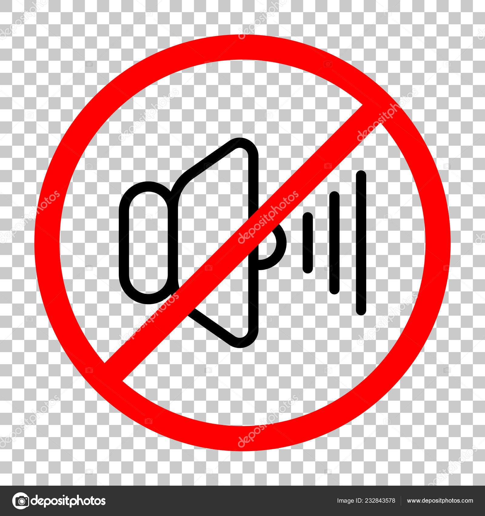 Volume Max Icon Allowed Black Object Red Warning Sign Transparent Stock ...