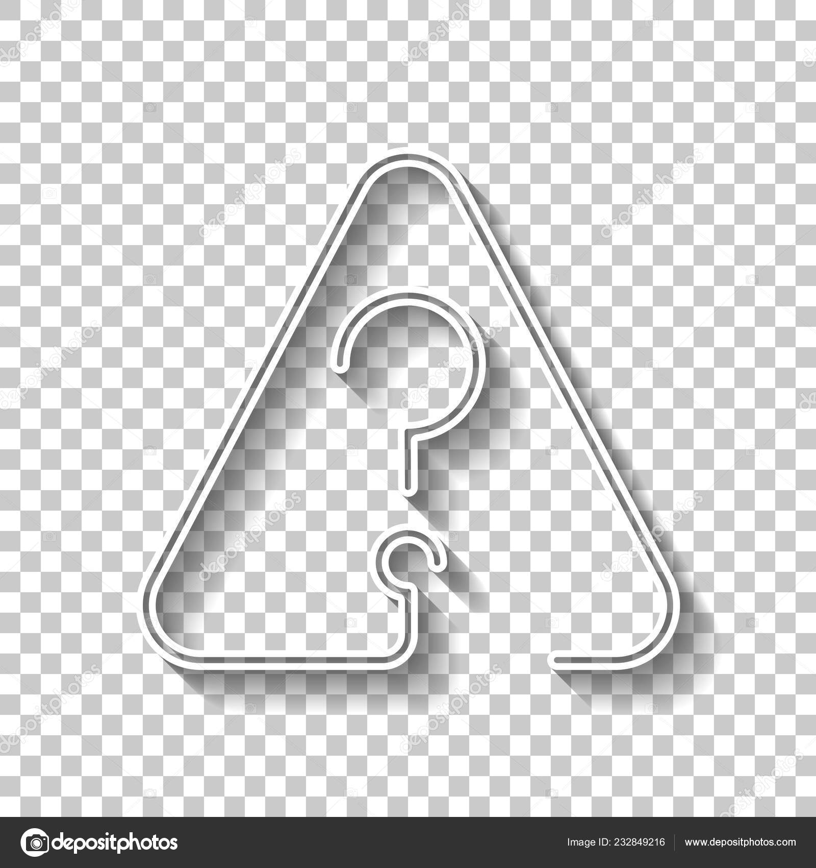 Question Mark Warning Triangle Linear Icon Thin Outline One Line Stock ...