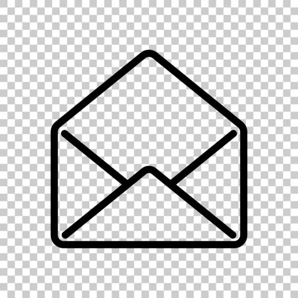 Mail Open Icon White Icon Shadow Transparent Background Stock Vector ...