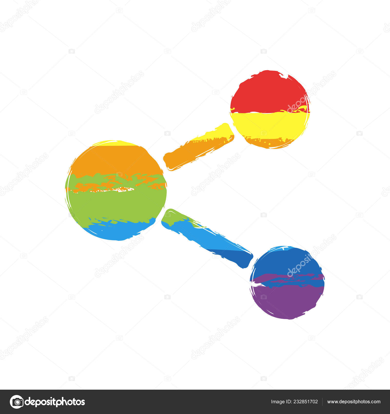 Icono Compartir Simple Signo Dibujo Con Estilo Lgbt Siete Colores ...