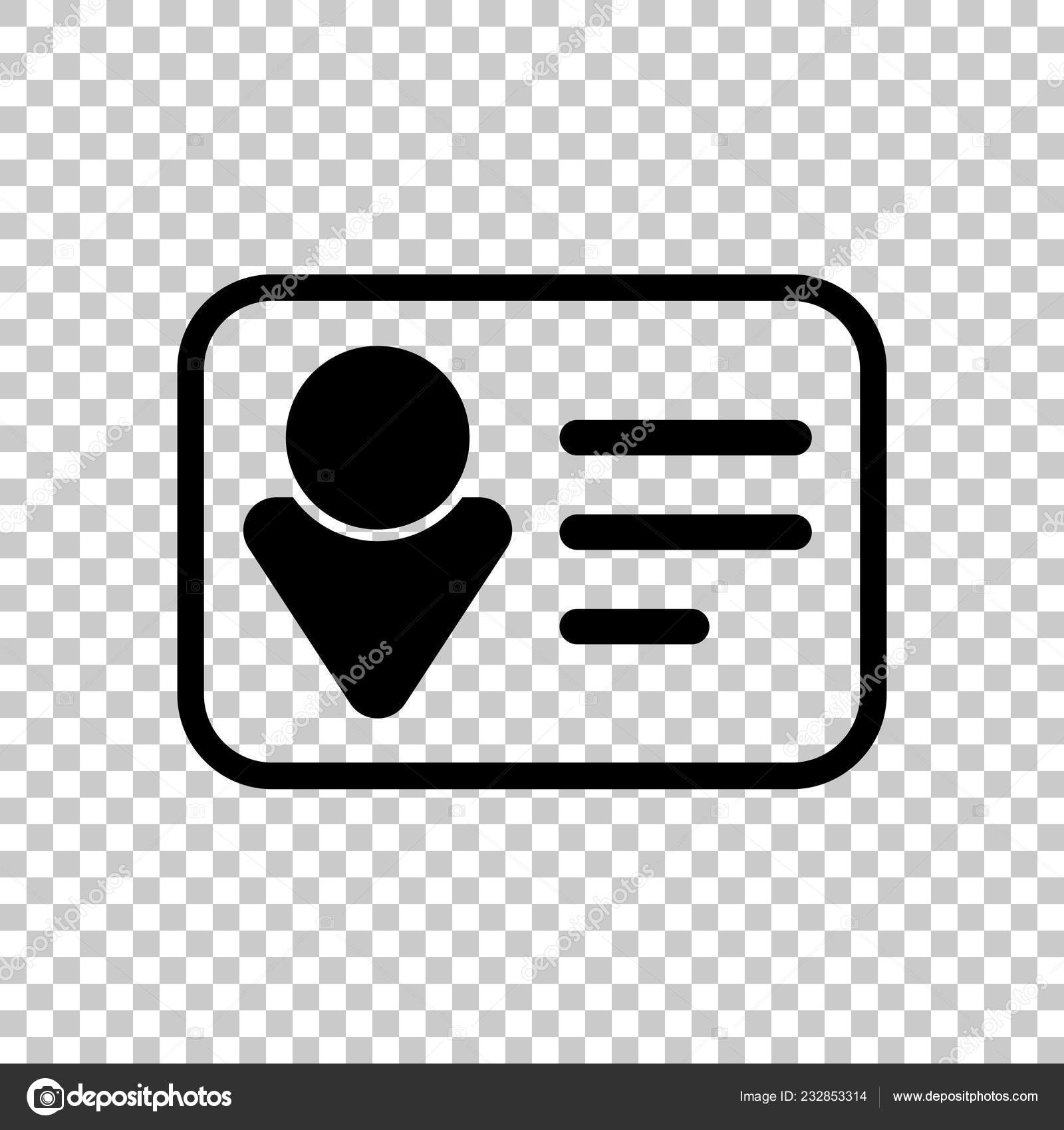 Identification Card Icon Linear Style Transparent Background Stock ...