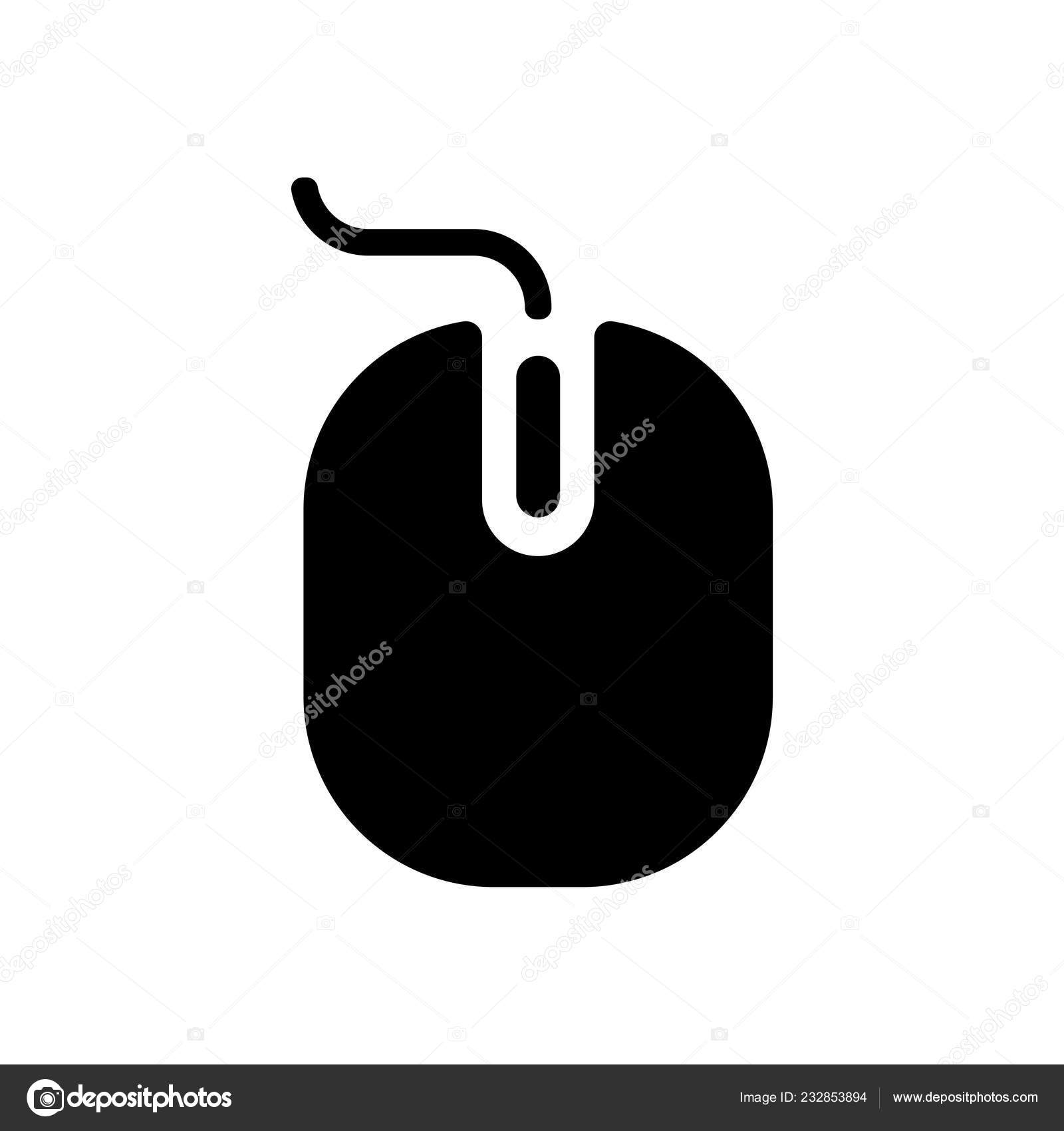 Computer Mouse Icon Black Icon White Background Stock Vector by ©fokas ...