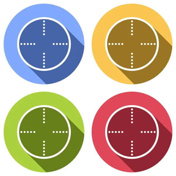 Simple Target Icon Colorful Logo Concept Simple Shadow White Different ...