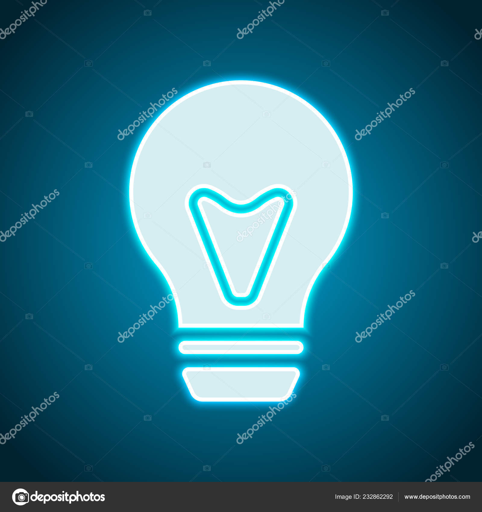 Blue Light Bulb Icon