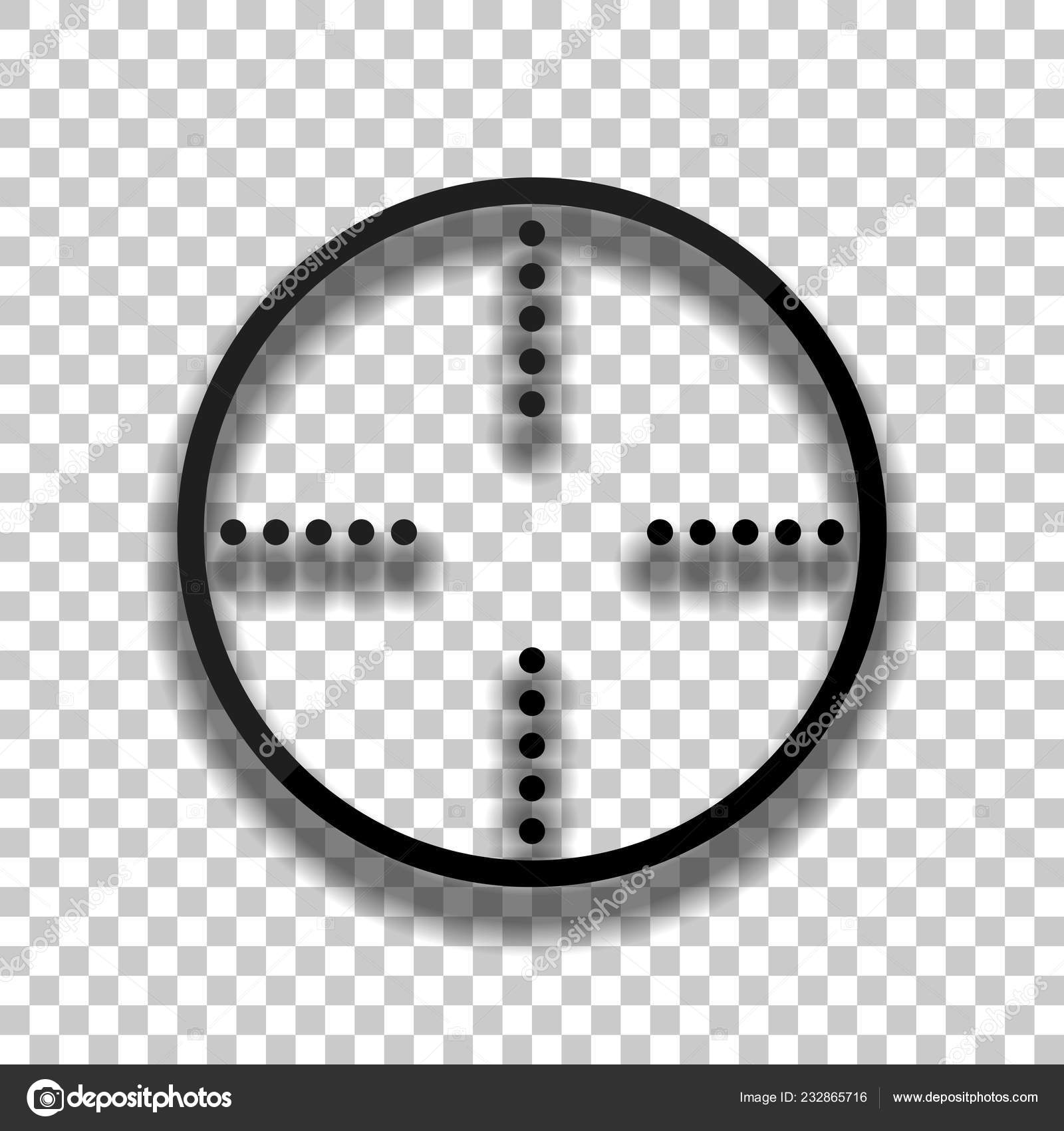 Simple Target Icon Black Glass Icon Soft Shadow Transparent Background ...