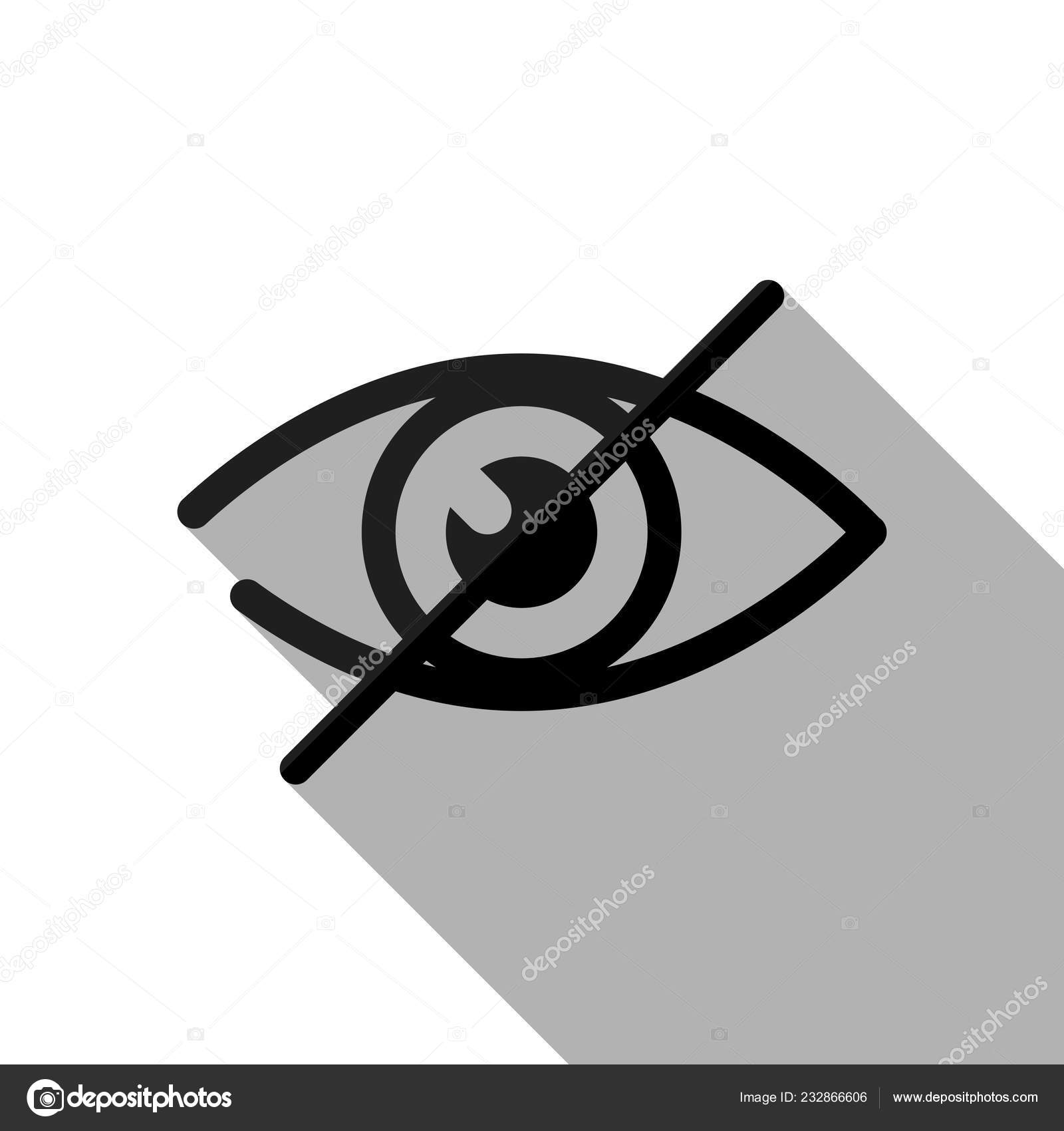 Mires Tachaste Los Ojos Icono Simple Objeto Negro Con Sombra Vector de ...