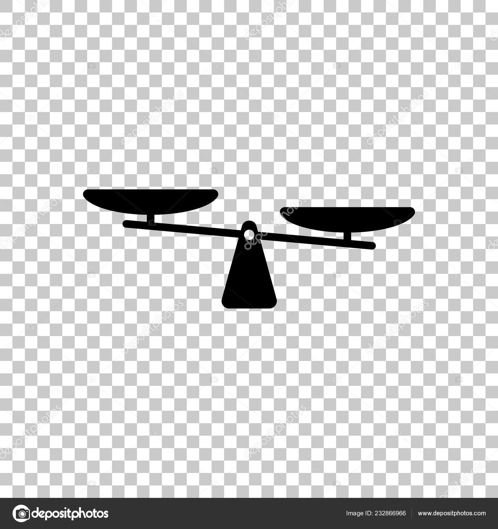 Silhouette Scale Simple Symbol Transparent Background Stock Vector by ...