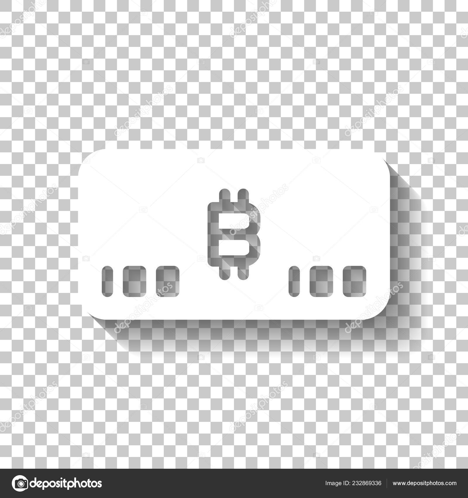Electronic Money Icon Bitcoin Card White Icon Shadow Transparent ...