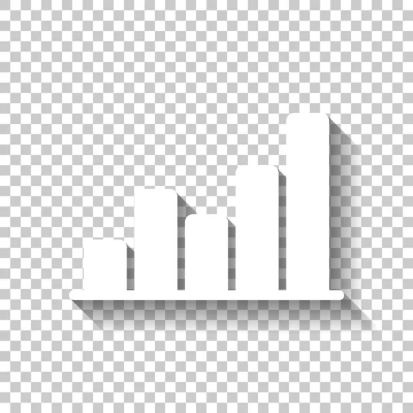 Growing Graph Line Icon White Icon Shadow Transparent Background Stock ...