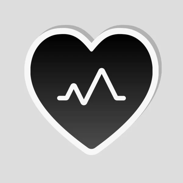 Heart Pulse Line One Line Style Linear Icon Thin Outline Stock Vector ...