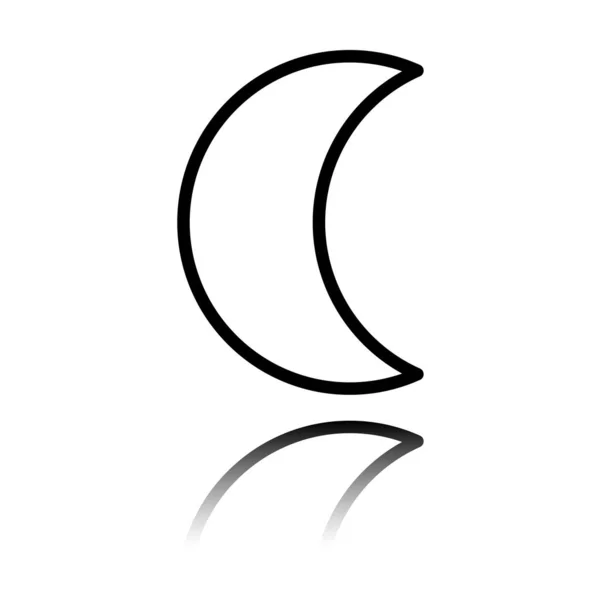 Simple Moon Weather Symbol Linear Icon Thin Outline Colorful Logo Stock ...