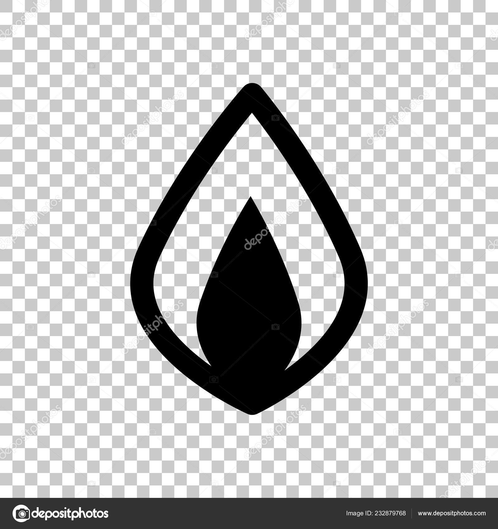 Simple Fire Flame Icon Transparent Background Stock Vector Image by ...