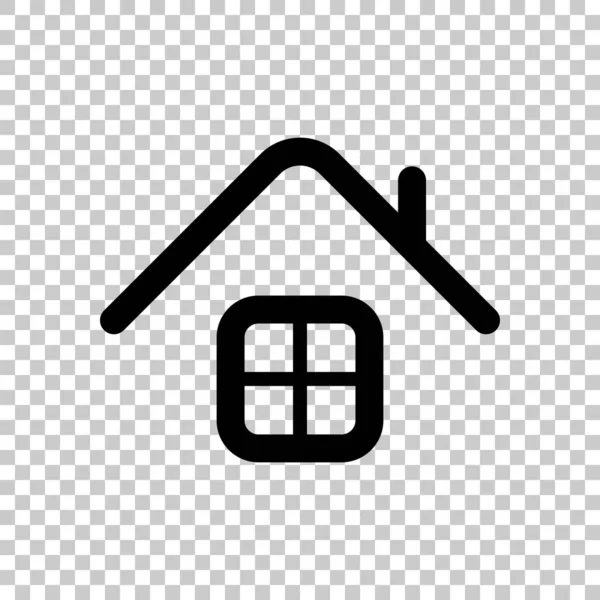 Simple House Icon White Flat Icon Long Shadow Circle Transparent Stock ...