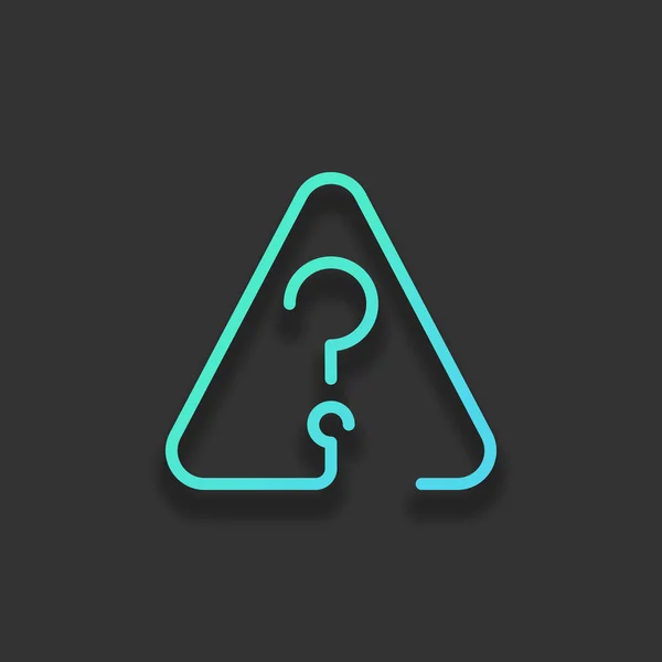 Question Mark Warning Triangle Linear Icon Thin Outline One Line Stock ...