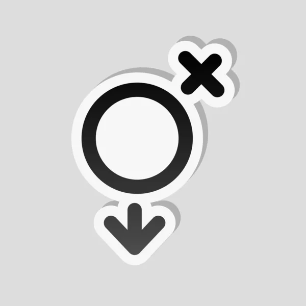 Gender Symbol Linear Symbol Simple Men Women Icon Cut Circle Stock ...