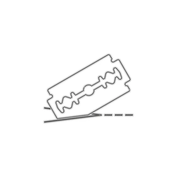 Blade Simple Silhouette Dotted Outline Silhouette Shadow White ...