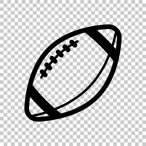 American Football Logo Simple Rugby Ball Icon White Icon Shadow Stock ...