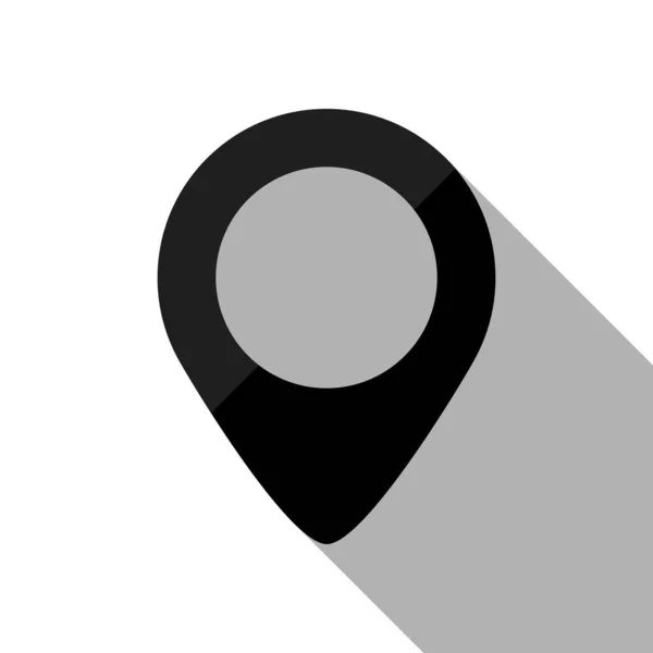 Map Label Icon Black Icon Mirror Reflection White Background Stock ...