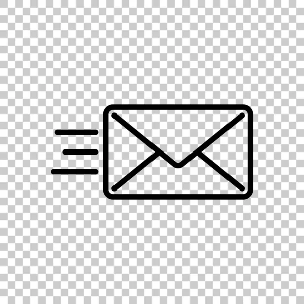 Send Mail Icon Sms Line White Outline Sign Shadow Transparent Stock ...