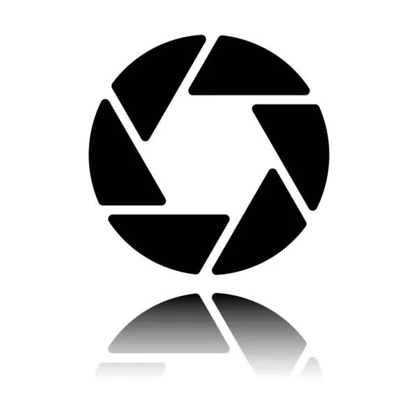 Camera Objective Simple Silhouette Paper Design Cutted Symbol Pitted ...