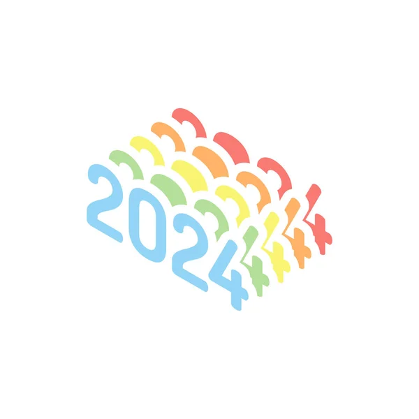 2022 Number Icon Happy New Year Stack Colorful Isometric Icons Stock ...