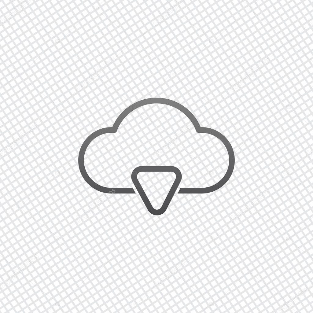 contorno nube descargar icono simple. símbolo lineal con contorno ...
