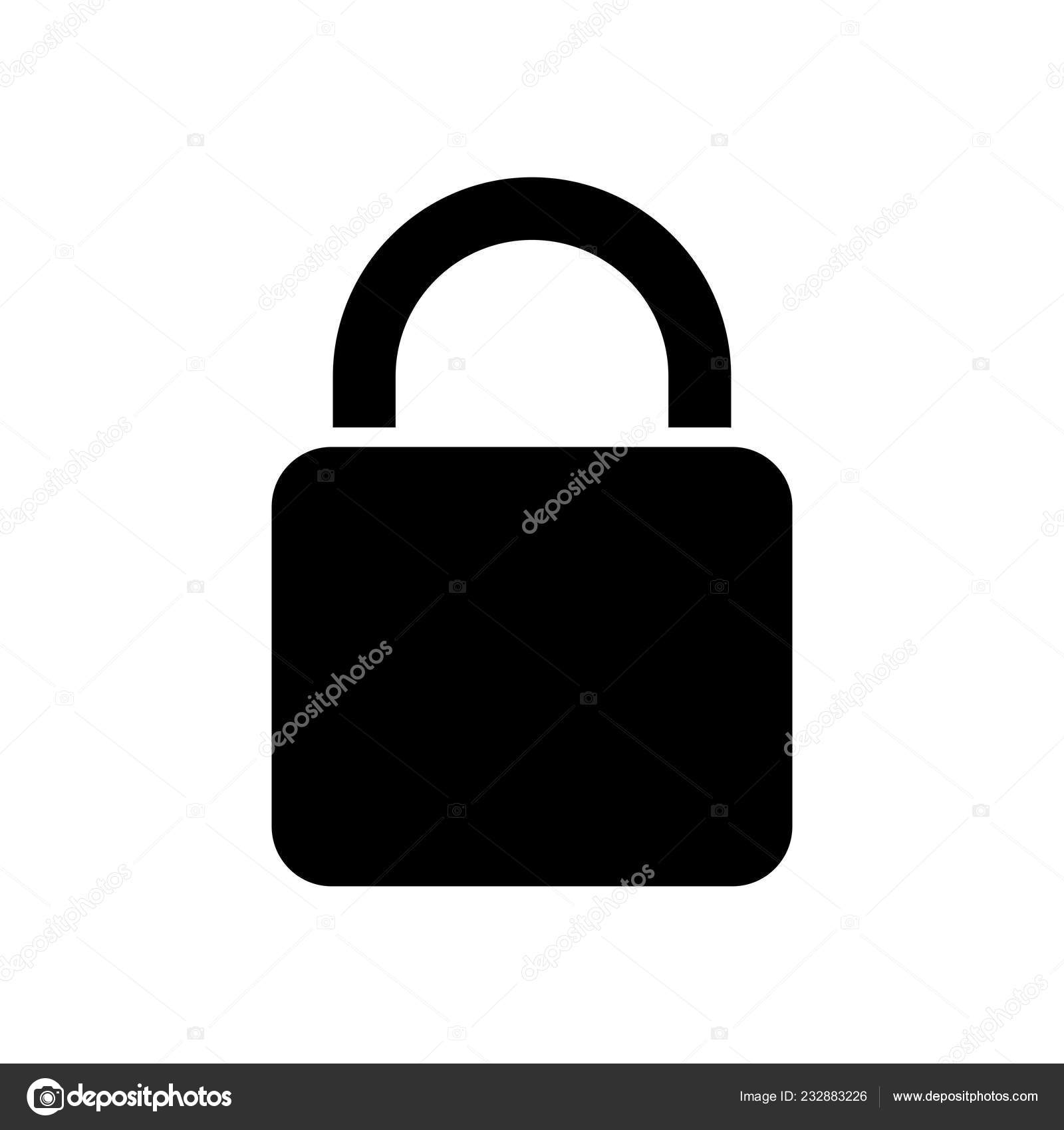 Lock Icon Black Icon White Background Stock Vector Image by ©fokas ...