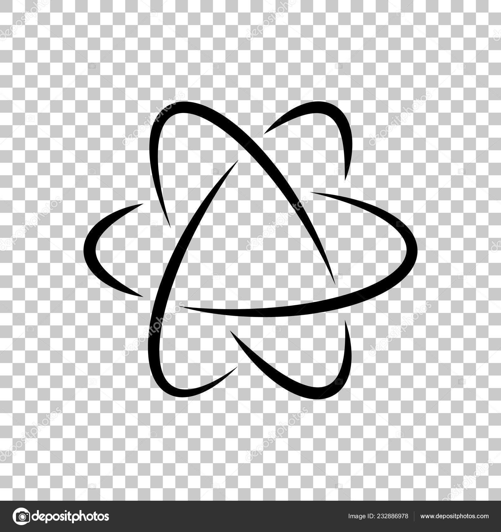 Símbolo Átomo Científico Logotipo Ícone Simples Fundo Transparente ...