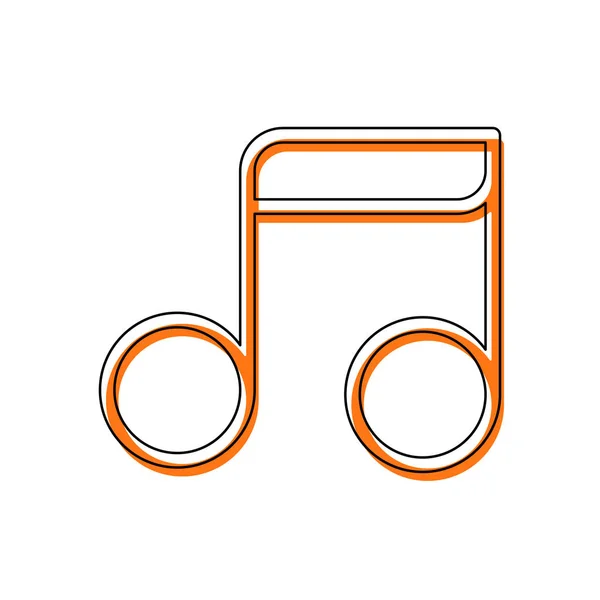 Simple Music Note Linear Icon Thin Outline Black Icon Mirror Stock ...