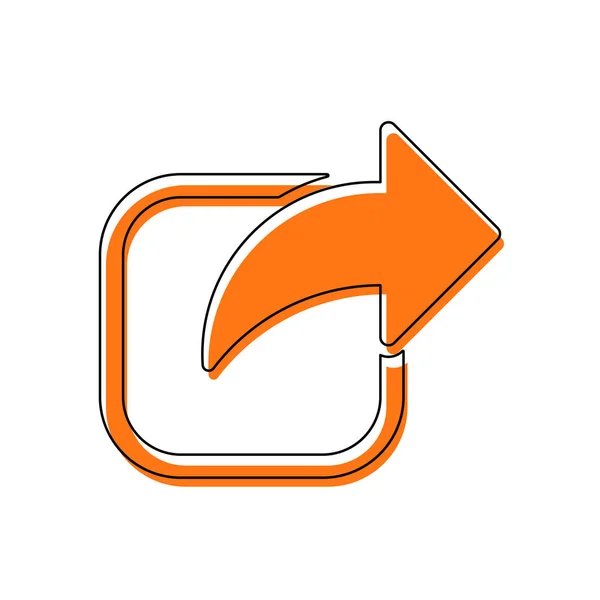 Share Icon Arrow Square Paper Style Shadow Gray Background Stock Vector ...