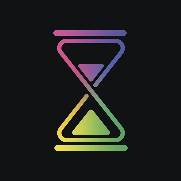 Scientific Atom Symbol Logo Simple Icon Rainbow Color Dark Background ...
