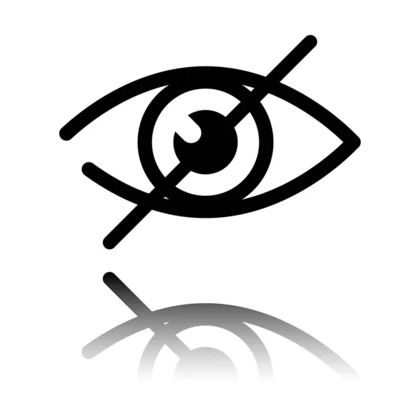 Dont Look Crossed Out Eye Simple Icon Isolated Icon Consisting Stock ...